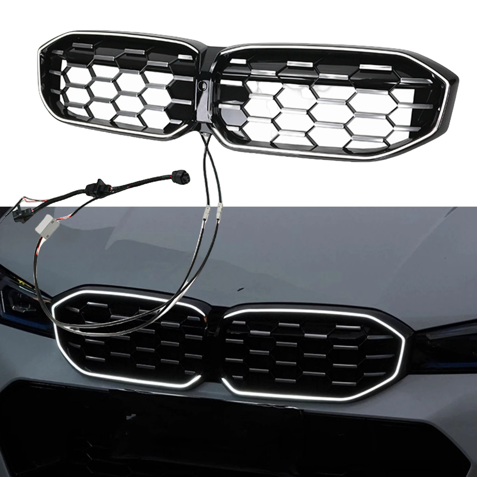 For-BMW-3-Series-320i-330i-G20-2023-2024-Front-Kidney-Grille-Racing ...