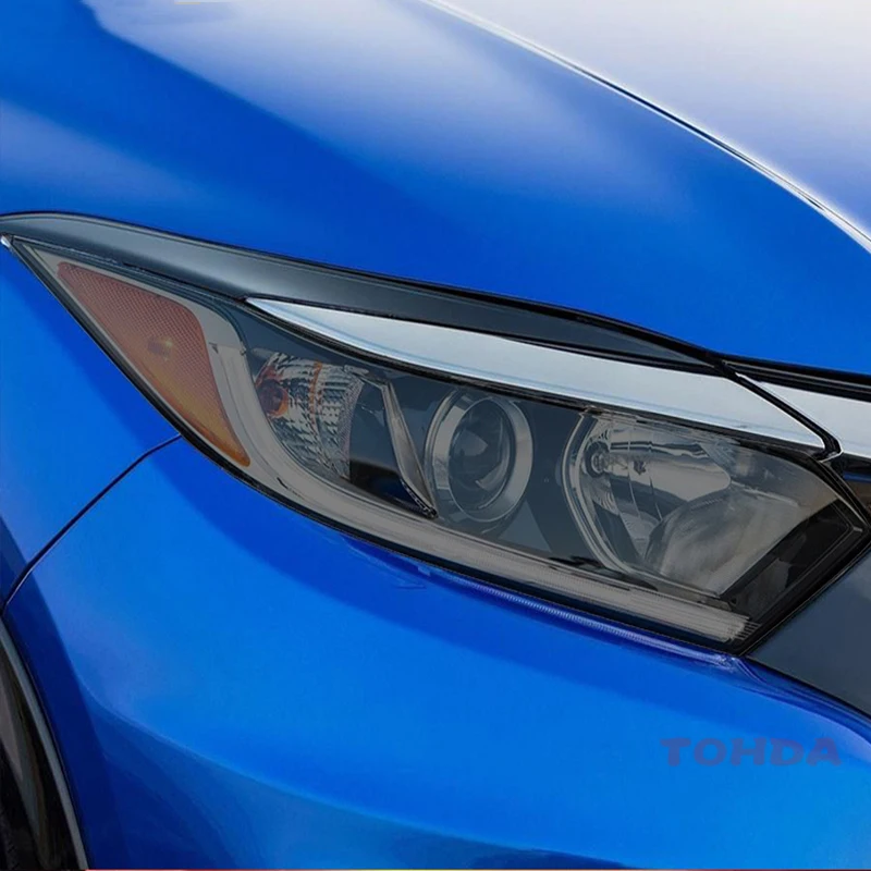 2X Car Headlights Self Healing Protective Film Smoke Black Tint Wrap ...