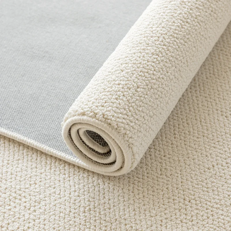 Plain Minimalist Carpet For Bedroom Light Luxury Fluffy Rugs Living ...