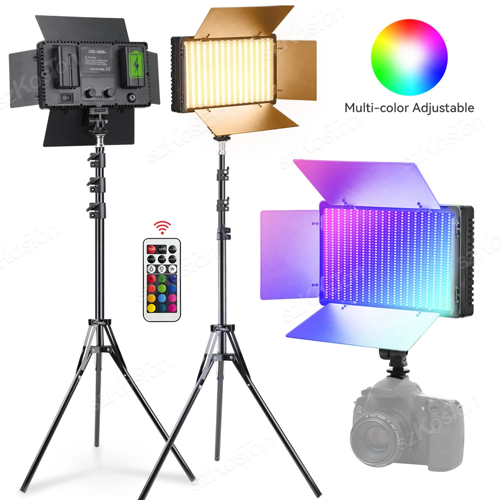 U800 RGB LED Photo Studio Light On Camera for Youbute Game Live Video ...