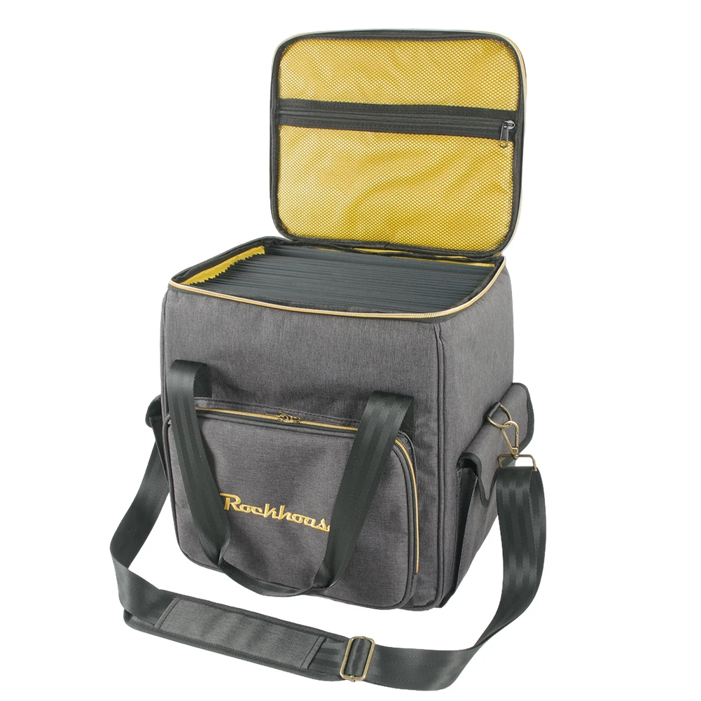 Record Storage Box Travel Organizer Bag For 12Inch LP Vinyl Records ...