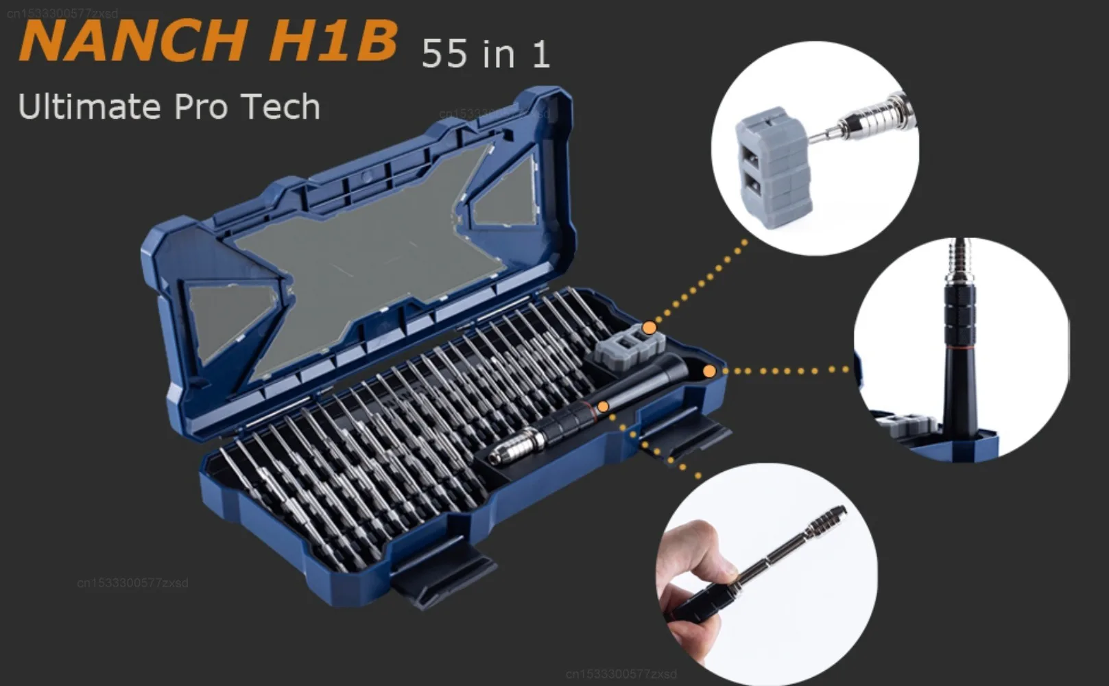 Toolkit 55 In 1 Precision Screwdriver Bit Tool Set For Hand Mobile Phones Repairing Tools