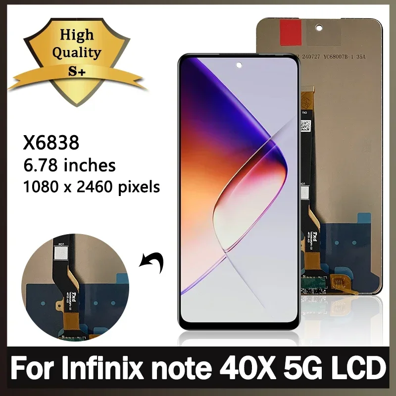 6.78'' New LCD For Infinix Note 40X 5G LCD Display with touch screen ...