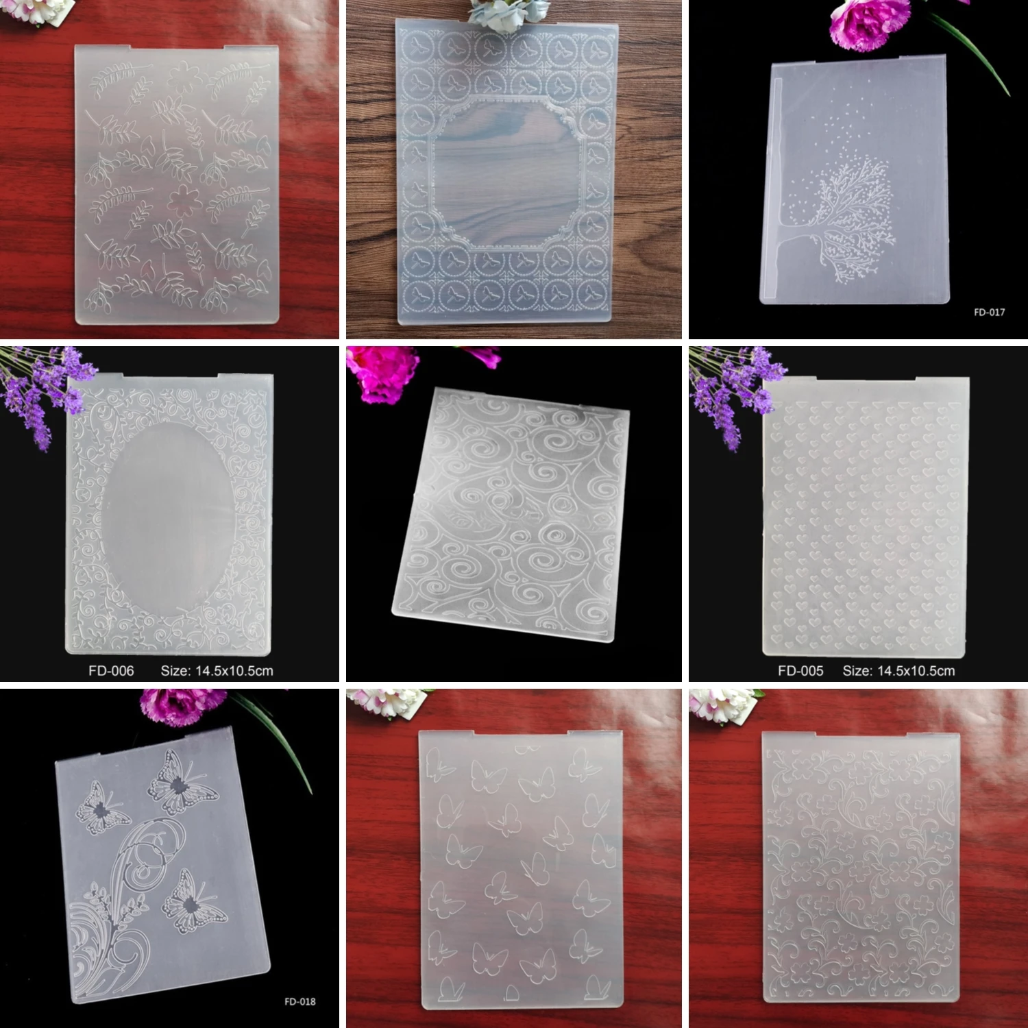 14-5-10cm-3D-Texture-DIY-Embossing-Stencil-Folder-Craft-Template-Molds ...