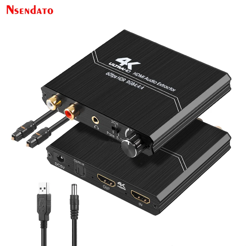 HDMI Audio Extractor 4k 60hz TOSLINK SPDIF HDMI Switch 4K Audio ...
