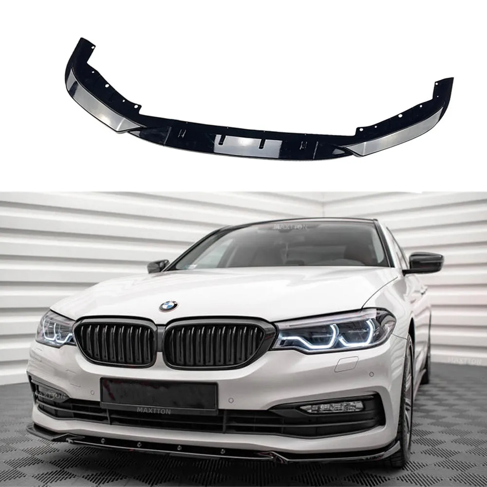 Front-Splitter-V-2-For-BMW-5-Series-G30-G31-Pre-Lci-3Pcs-Maxton-Style ...