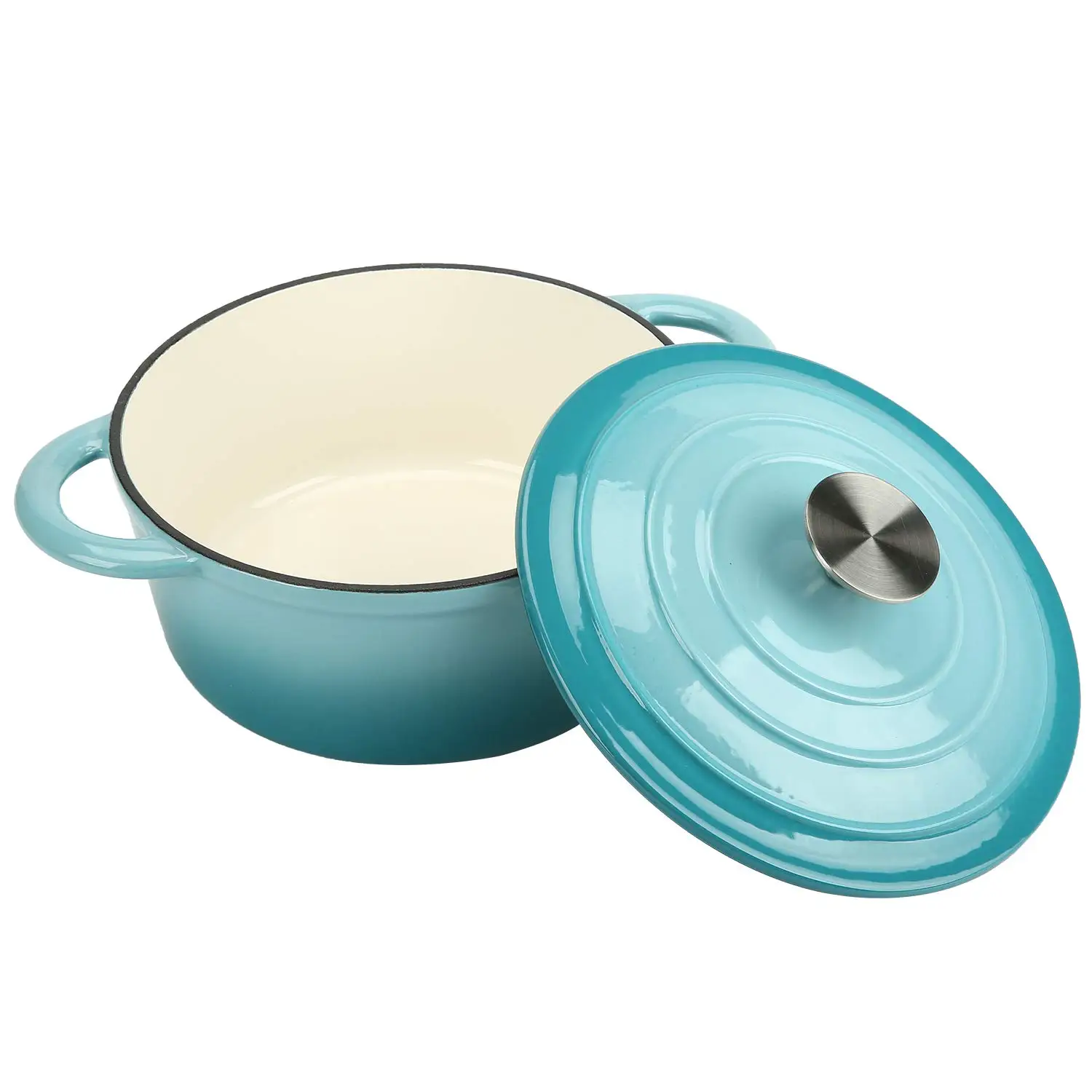 26cm Enameled Cast Iron Dutch Oven For Baking Braiser Cooking 4.5L ...