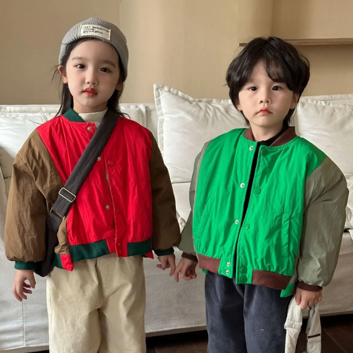New Autumn Winter Girl Baby Splicing Plus Velvet Coat Toddler Boy ...