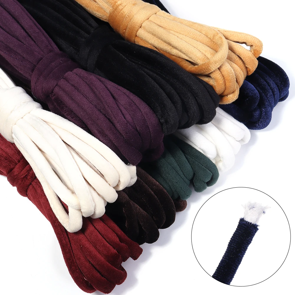 5yards Velvet Cords Soft Velvet Round Rope Craft Ornament Beading ...