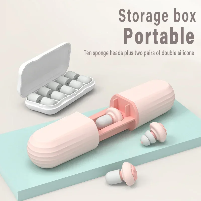 Sleep-Earplug-Noise-Reduction-Silicone-Ears-Plug-Canceling-For-Small ...