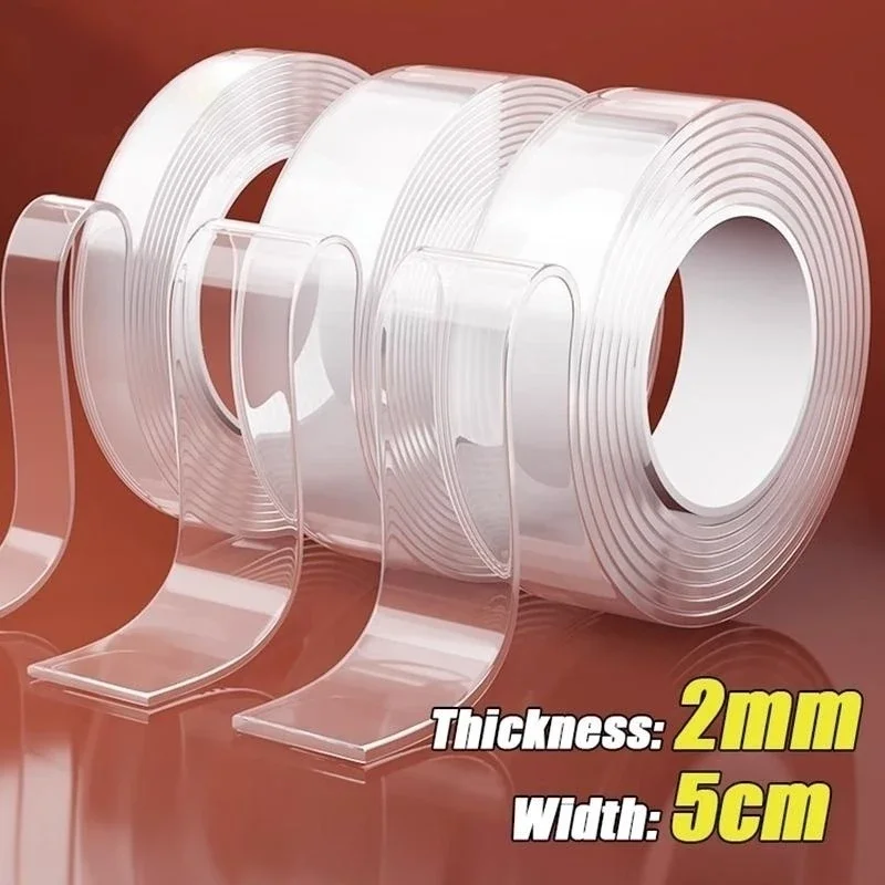 50mm-Nano-Tape-Double-Sided-Tape-Transparent-Reusable-Waterproof ...