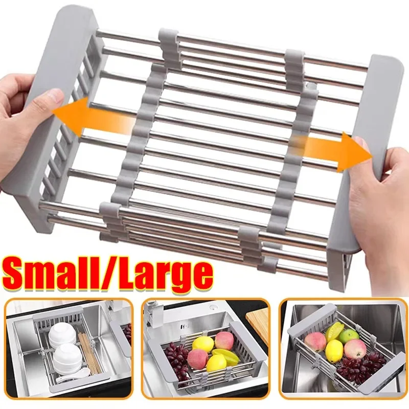Retractable-Kitchen-Sink-Drying-Rack-Over-Sink-Dish-Drainer-Shelf ...