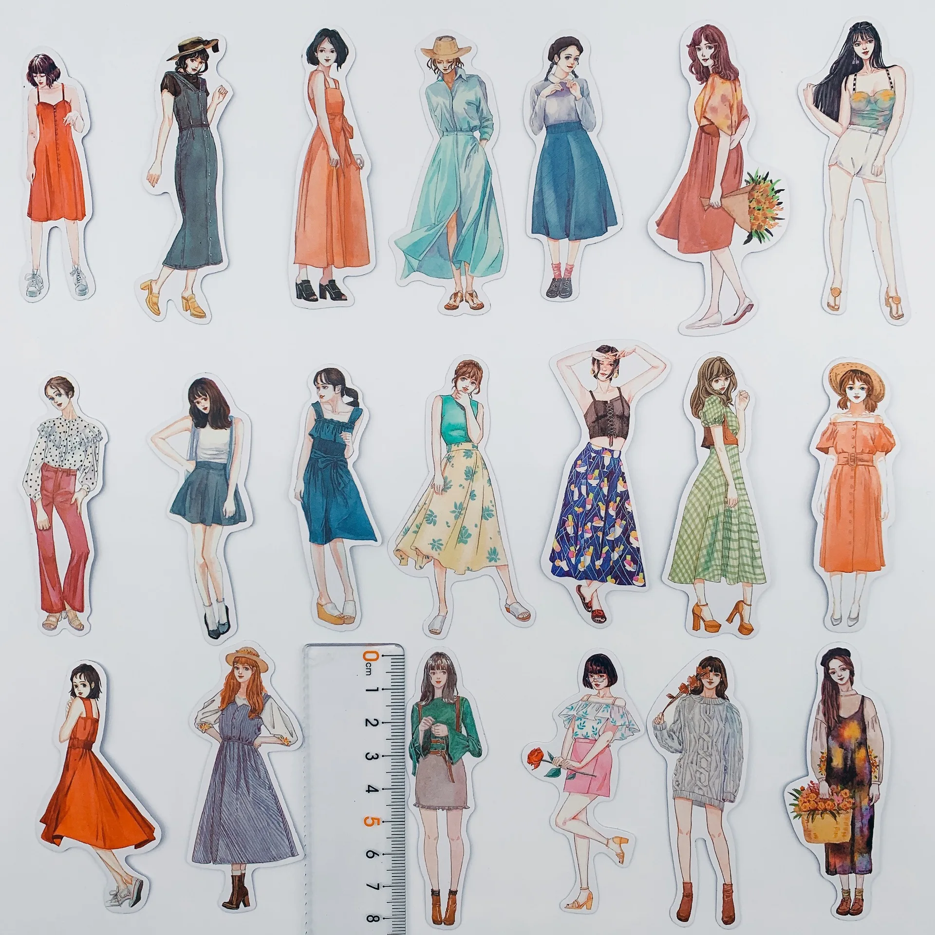 100pcs Fashion Girl Dressing Material Stickers Pack Scrapbooking Junk ...