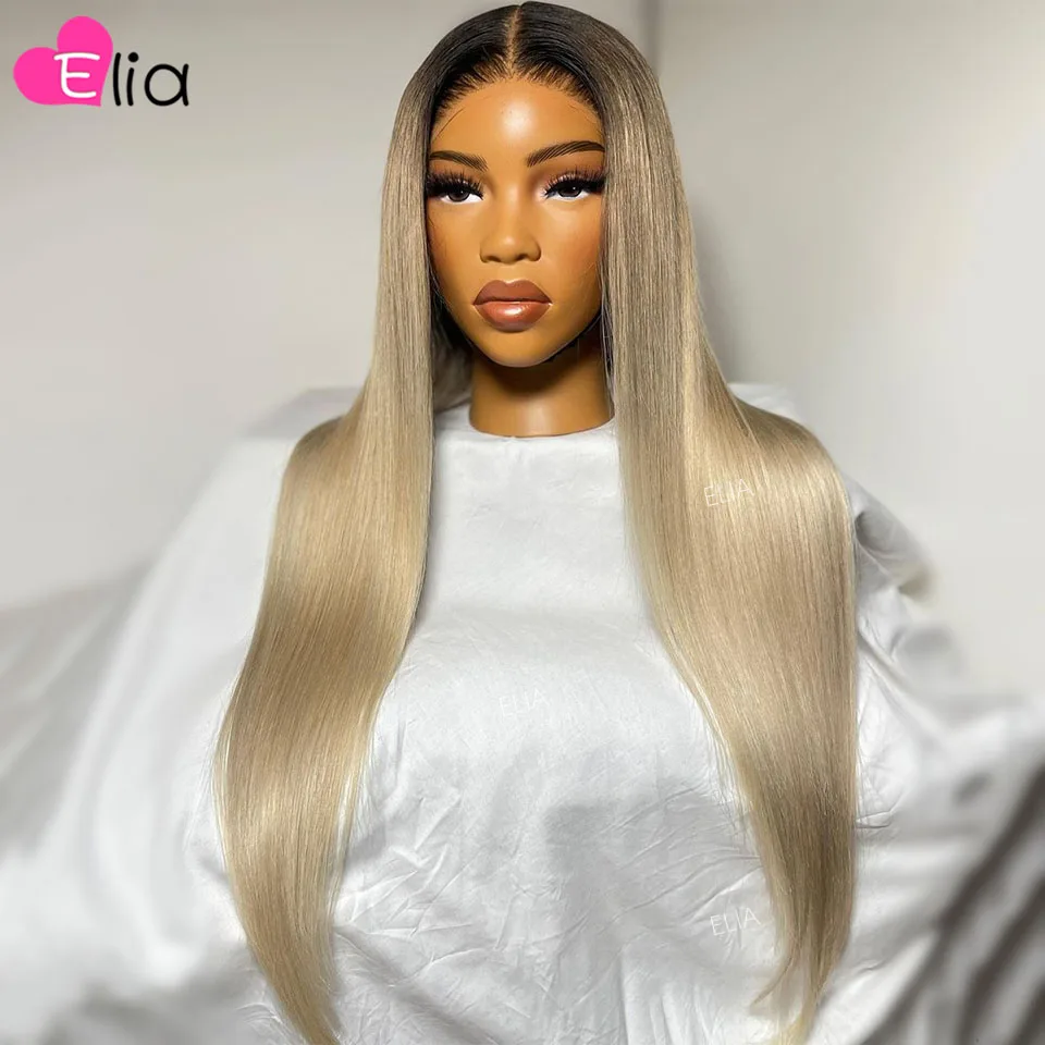 Ombre 613 Colored Straight Wigs Human Hair Wig Blonde Lighter Colored ...