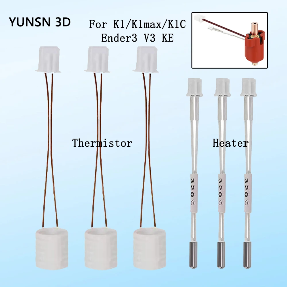For-Creality-K1-Ceramic-Heater-K1-Max-Hotend-Ceramic-Heating-Tube-24V ...