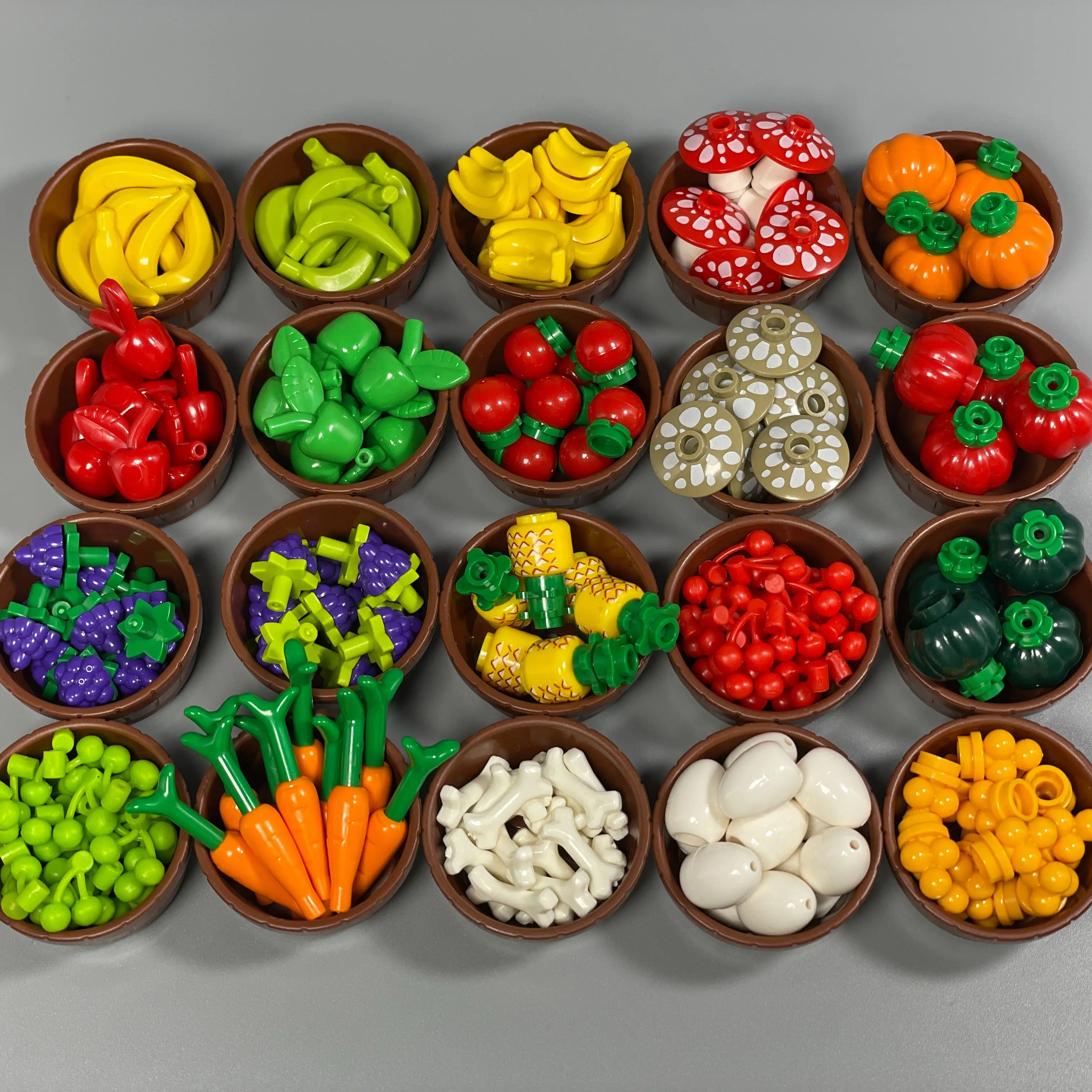 MOC-Bricks-Vegetable-Food-Fruit-Building-Blocks-City-Accessories-Grape ...
