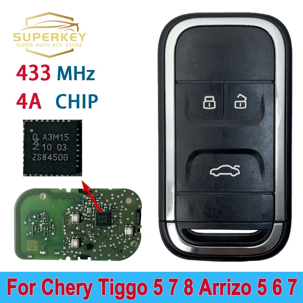 SUPERKEY-OEM-Oriangle-Smart-Remote-Key-3-Button-433Mhz-4A-Chip-For-New ...