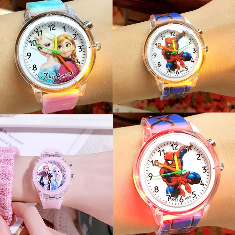 New-Disney-Frozen-Watch-Figure-Toys-Princess-Elsa-Children-s-Luminous ...