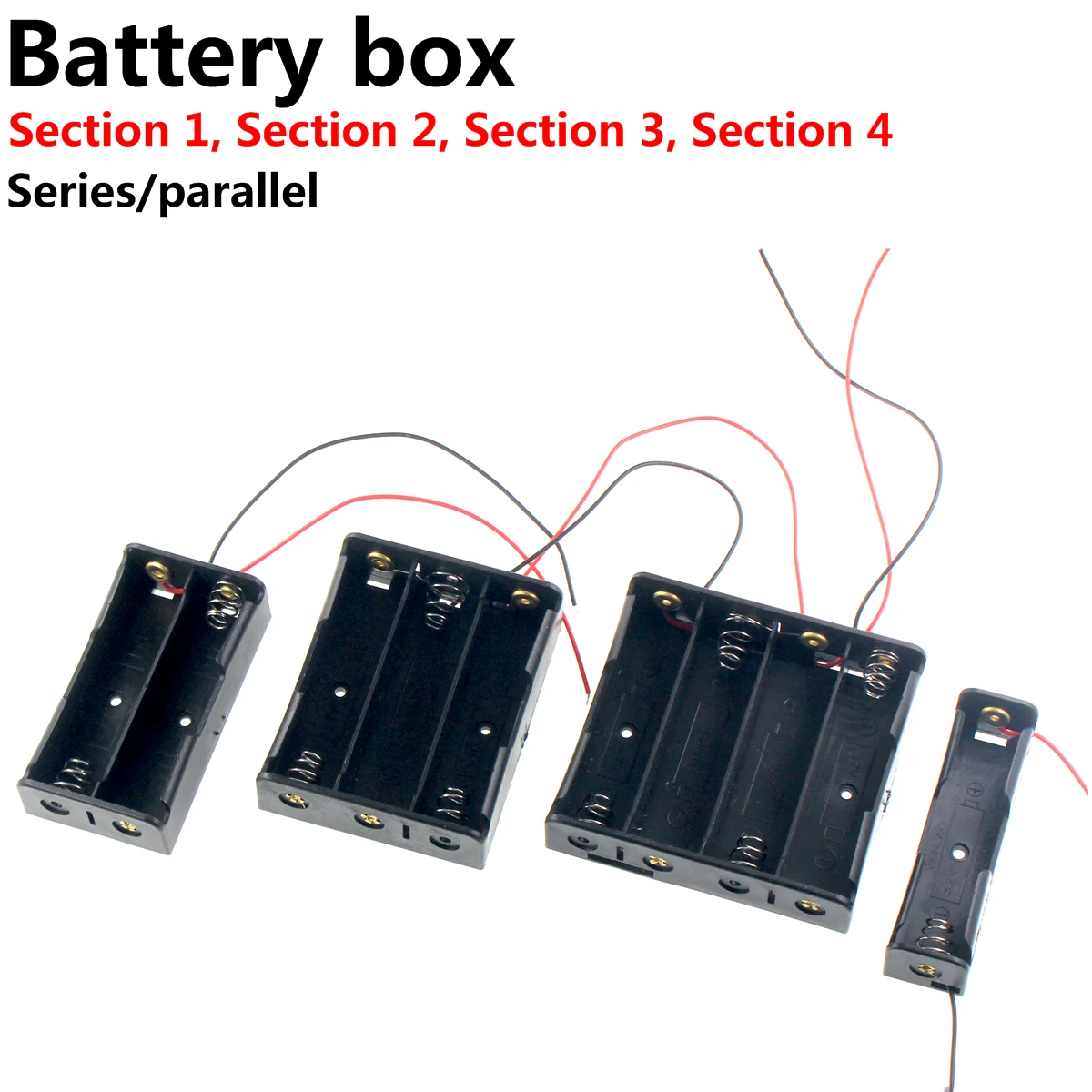 5pcs Diy Plastic 18650 Battery Box Storage Case 1 2 3 4 Aa 18650 Power ...