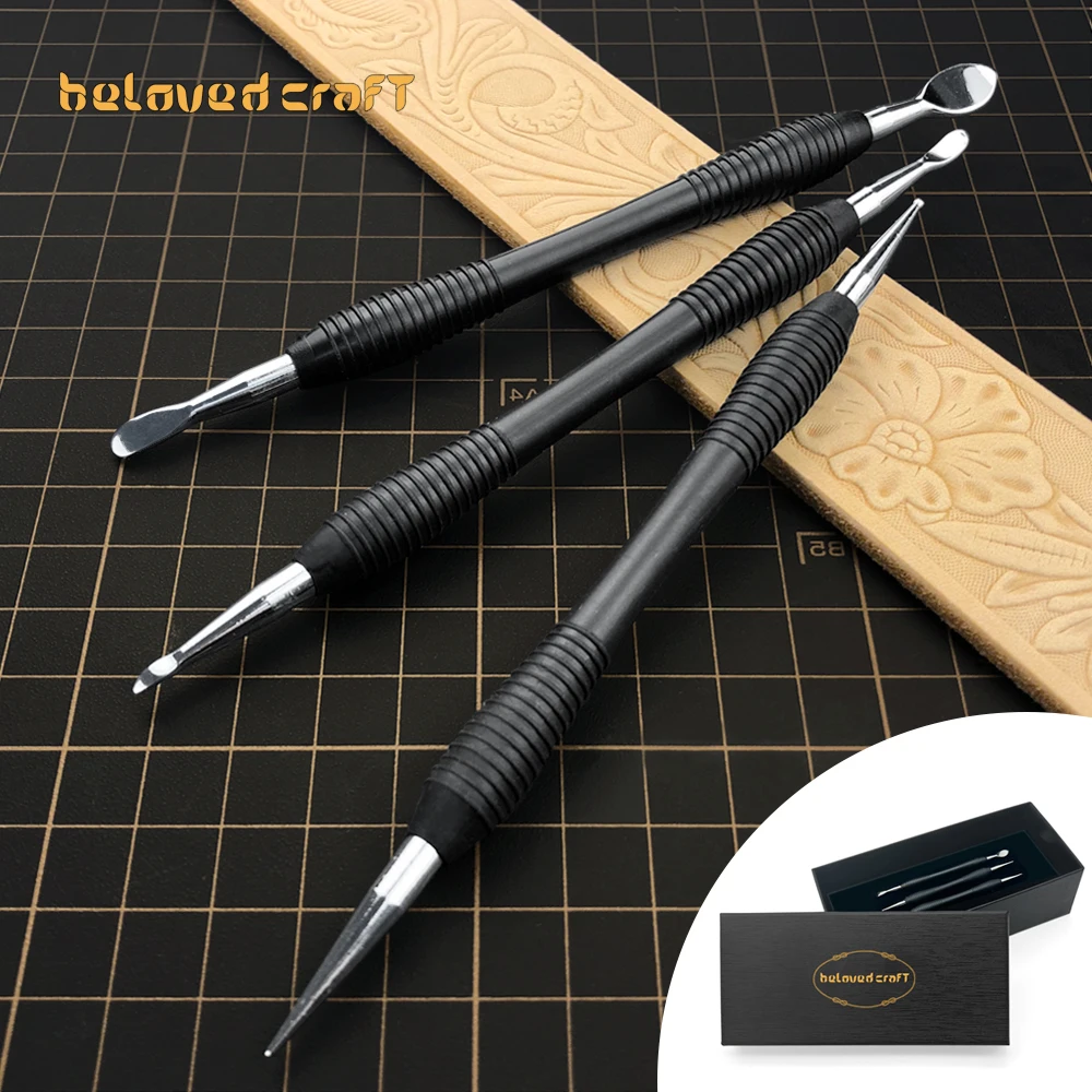 Leather Carving Tools Set Modeling Point Stylus Spoon Leather Embossing ...