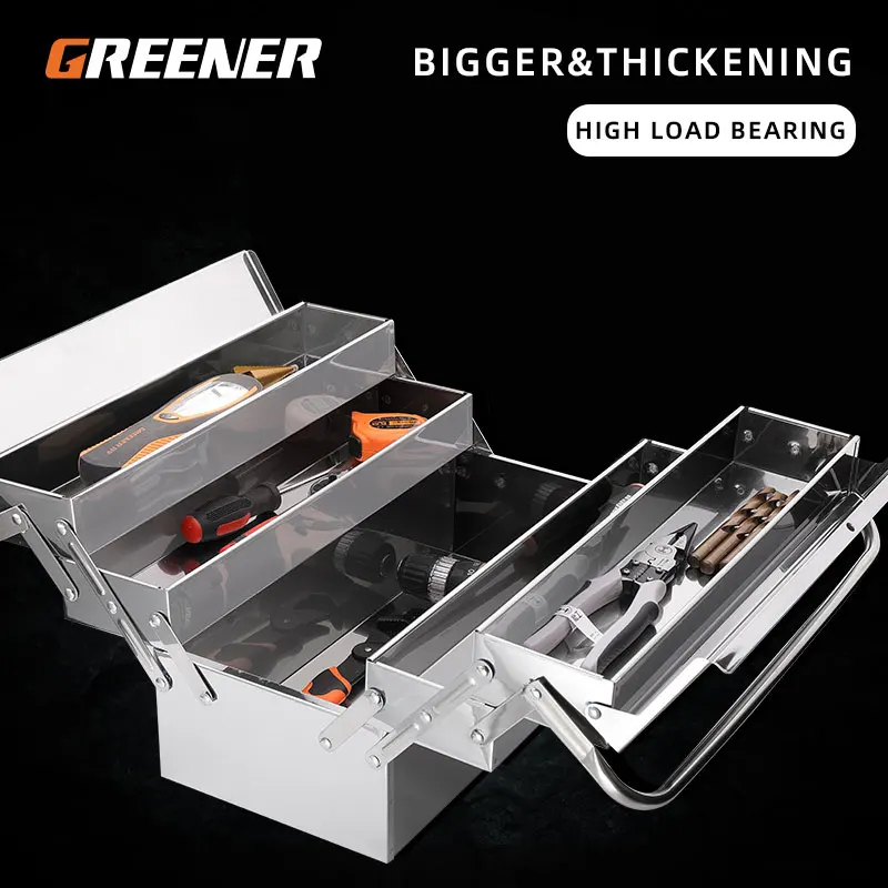 GREENERY-Stainless-Steel-Tool-Case-Double-Layer-Three-Layer ...