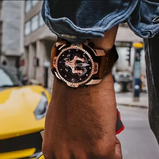 Reef Tiger Men Automatic Watch 46MM Mechanical Wristwatch 10ATM ...