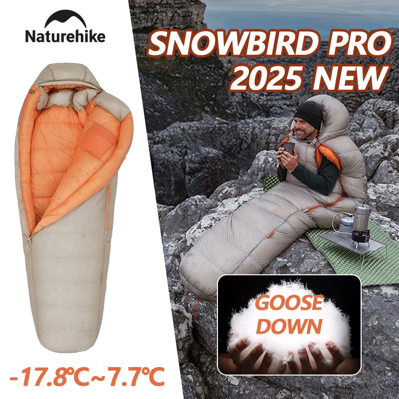 Naturehike 2025 New Snowbird Pro Goose Down Sleeping Bag Camping Winter ...