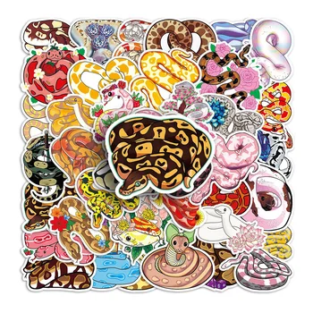 10/50Pcs Cartoon Cute Animal Snake Varied Stickers Pack for Kids Travel ...