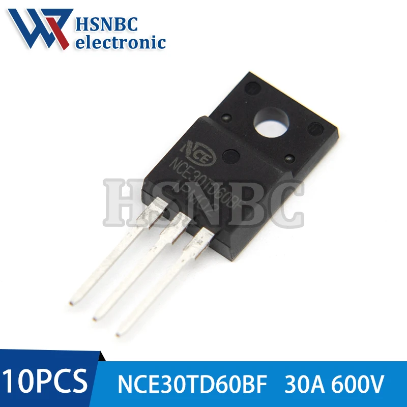 10Pcs/Lot NCE30TD60BF NCE30TD60B 30TD60BF 30TD60 TO-220F 30A 600V IGBT ...