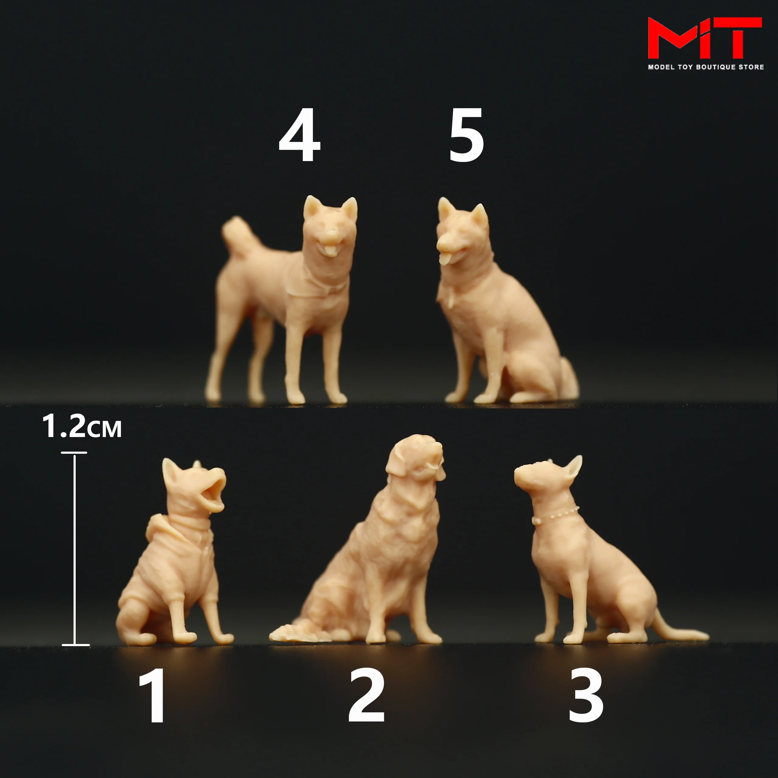 Miniatures Figurine A233 1/87 1/64 1/43 Golden Retriever Bullhead ...