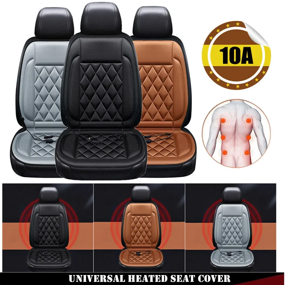 2PCS 12V Heated Auto Car Seat Cover Pad Heater Heating Mat Warmer ...