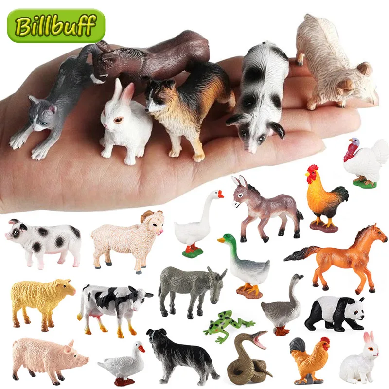 New 12pcs Farm Animal Figurines Poultry Sets Action Figures Horse Cow ...