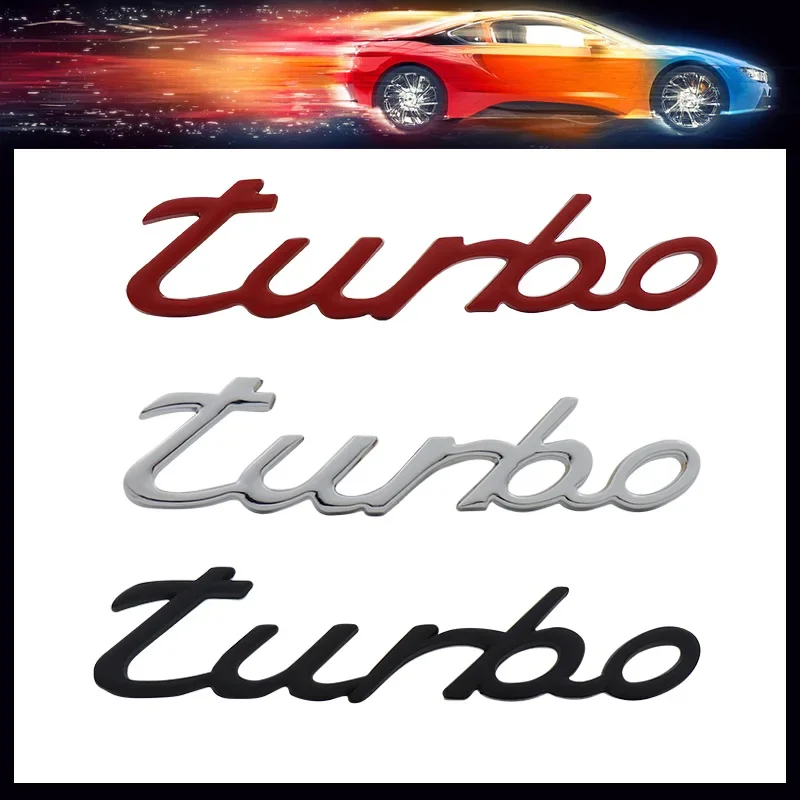3D-Chrome-Black-Red-Letters-turbo-Words-for-car-Hood-Fender-trunk-Rear ...