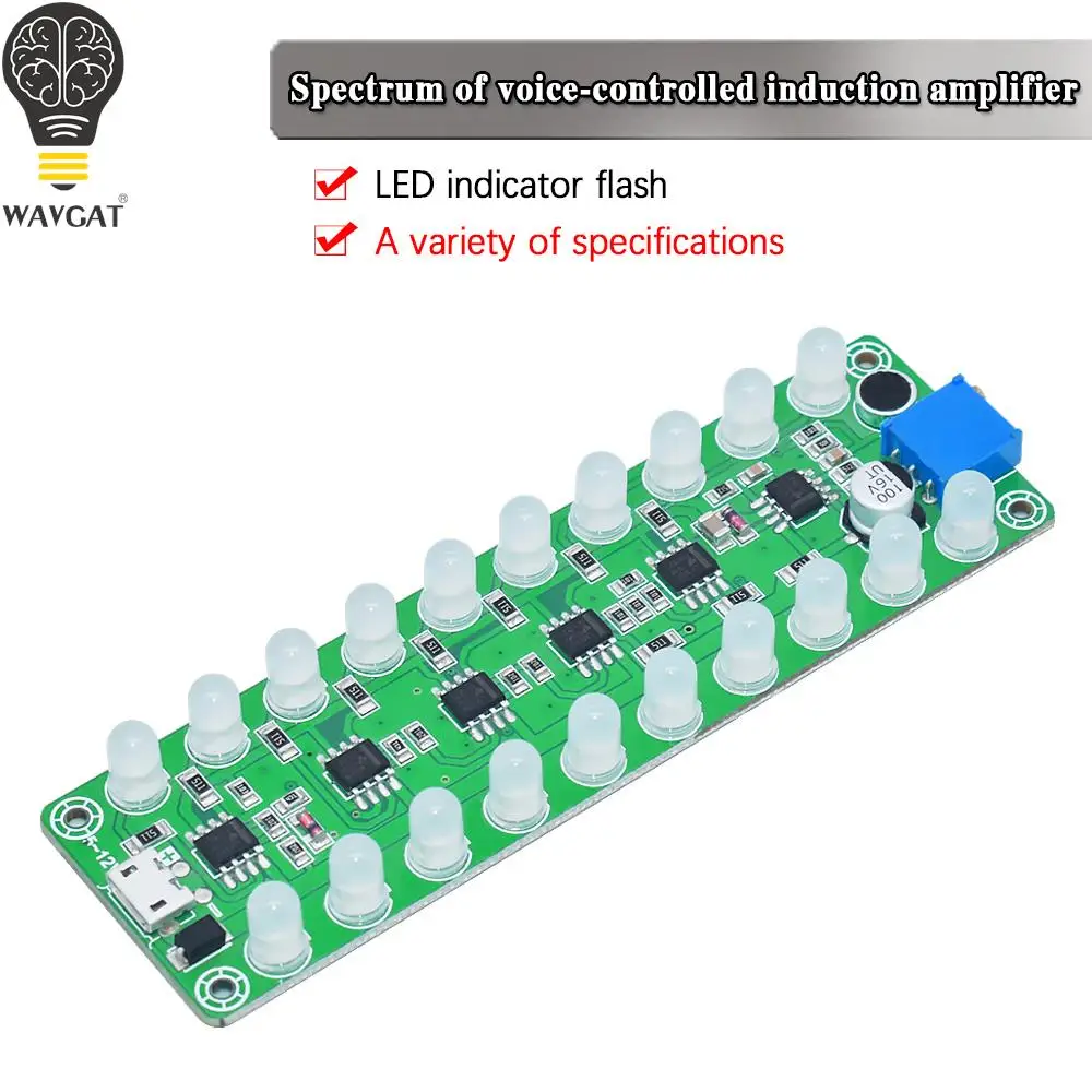 Voice-control-induction-power-amplifier-audio-level-meter-LED-indicator ...