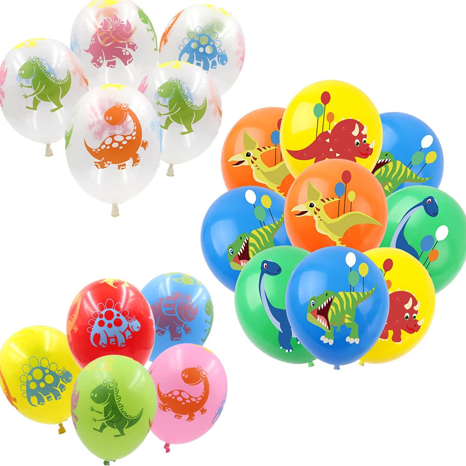 10PCS 12inch Cute Dinosaur Latex Balloons Carton Colorful Balloons for ...
