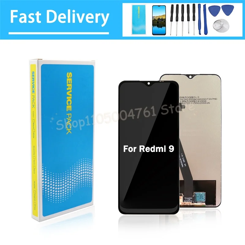 6.56'' For Xiaomi Redmi 9 LCD Display Touch Screen Digitizer For Redmi ...