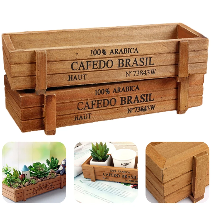 Retro-Garden-Plant-Pot-Vintage-Wooden-Storage-Box-for-Sundries ...