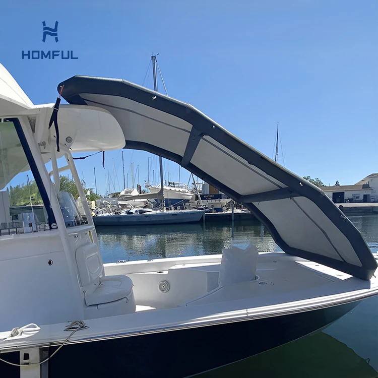 HOMFUL Inflatable Bimini Top Shade Boat Canopy Boat Shade Awning Bimini ...