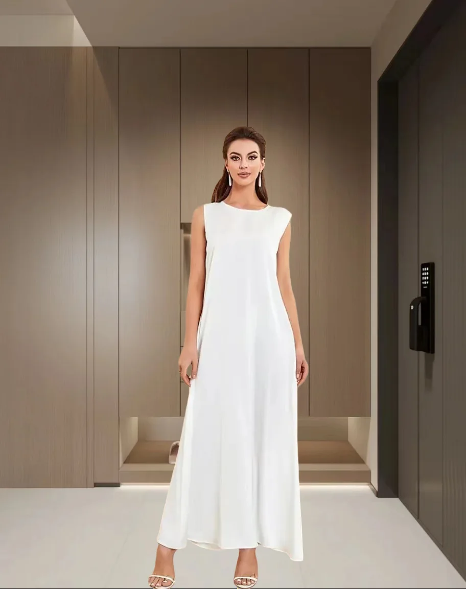 White-Ramadan-Inner-Dresses-Islamic-Clothing-For-Women-Dubai-Abaya ...