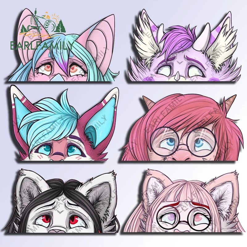 EARLFAMILY-13cm-for-Furry-Peek-Amusing-Car-Sticker-Air-Conditioner ...