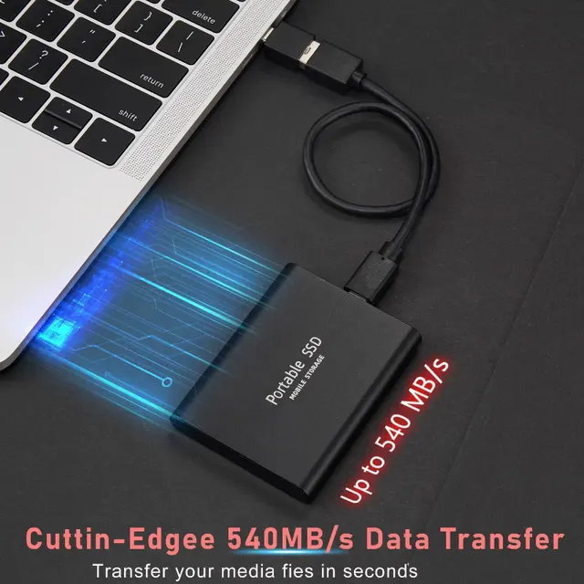 Portable SSD Type-C USB 3.1 4TB 6TB 16TB 30TB SSD Hard Drive 2TB ...