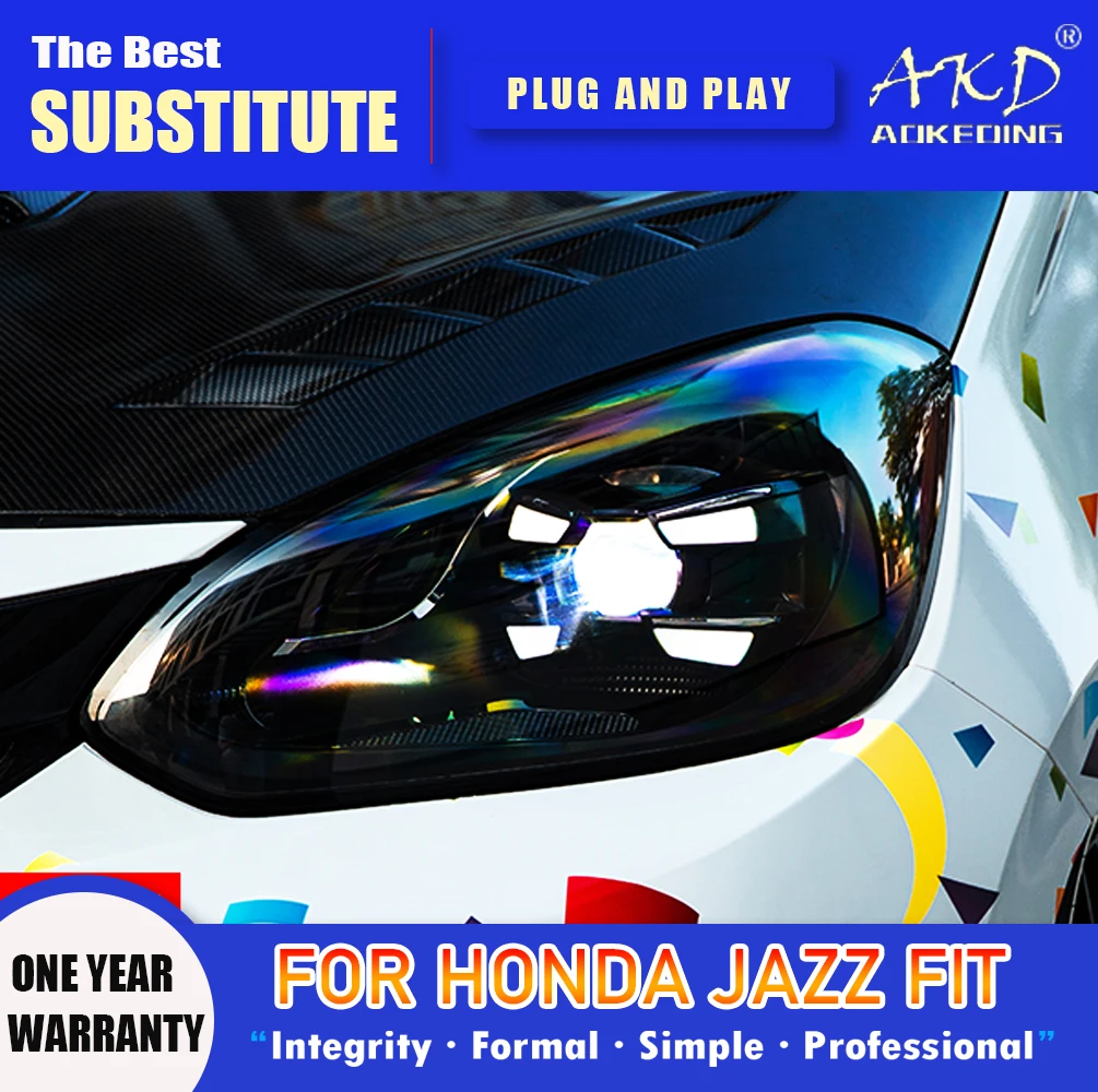 AKD-Head-Lamp-Honda-Jazz-Fit-LED-Headlight-2020-2022-Headlights-GR9-DRL ...