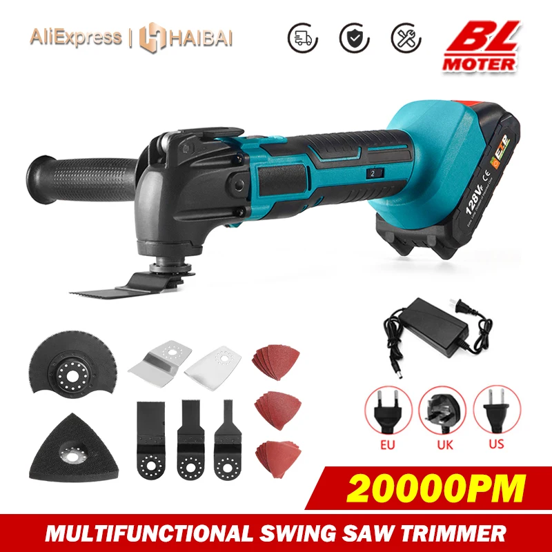 Electric Cordless Oscillating Multitools Machine Multi-function Trimmer ...