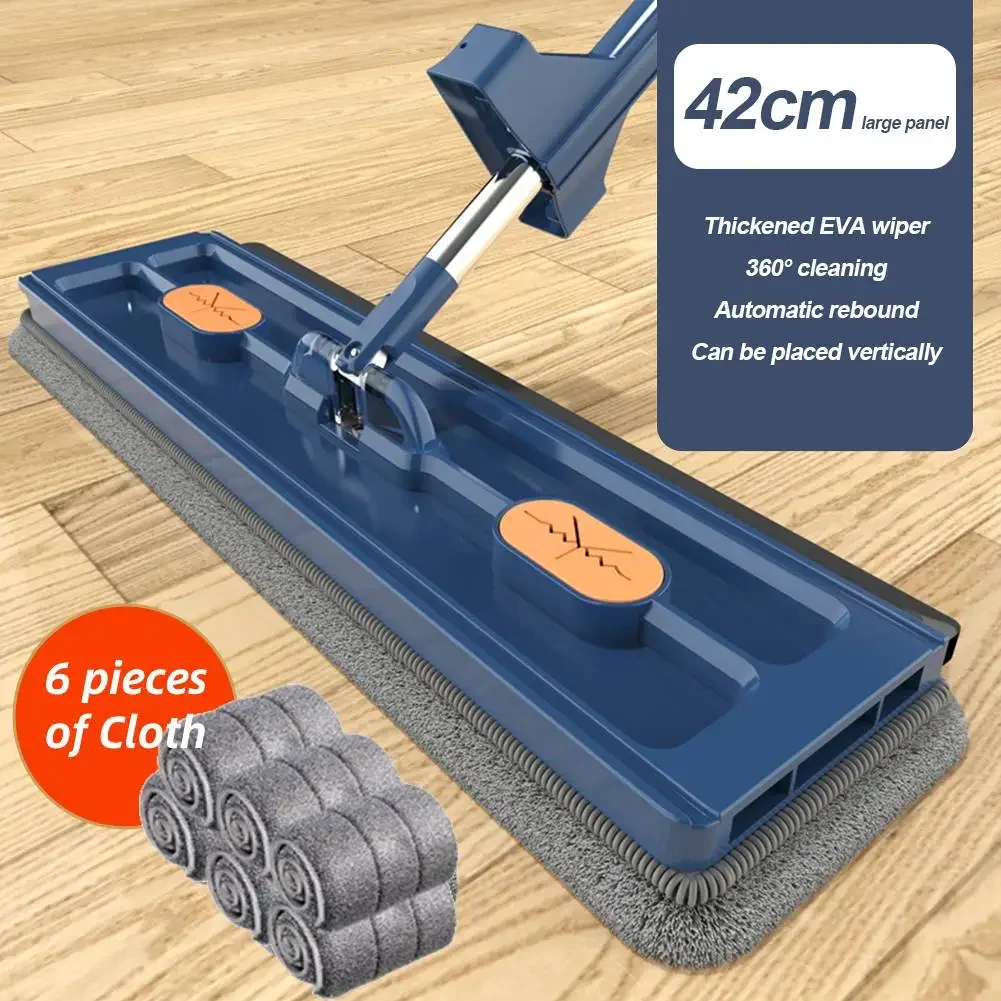 360-Rotating-Flat-Mop-Self-contained-Slide-Floor-Mop-Microfiber-Lazy-No ...
