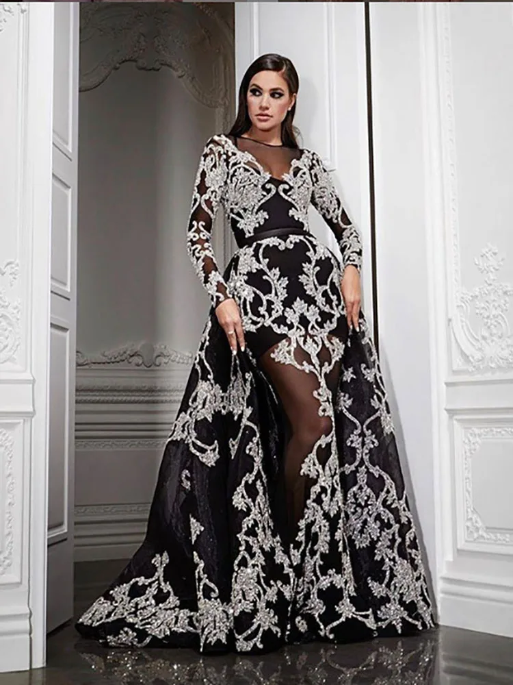 Hi-Shy-Bridal-Exquisite-Evening-Dresses-Lace-O-Neck-Floor-Length-A-LINE ...