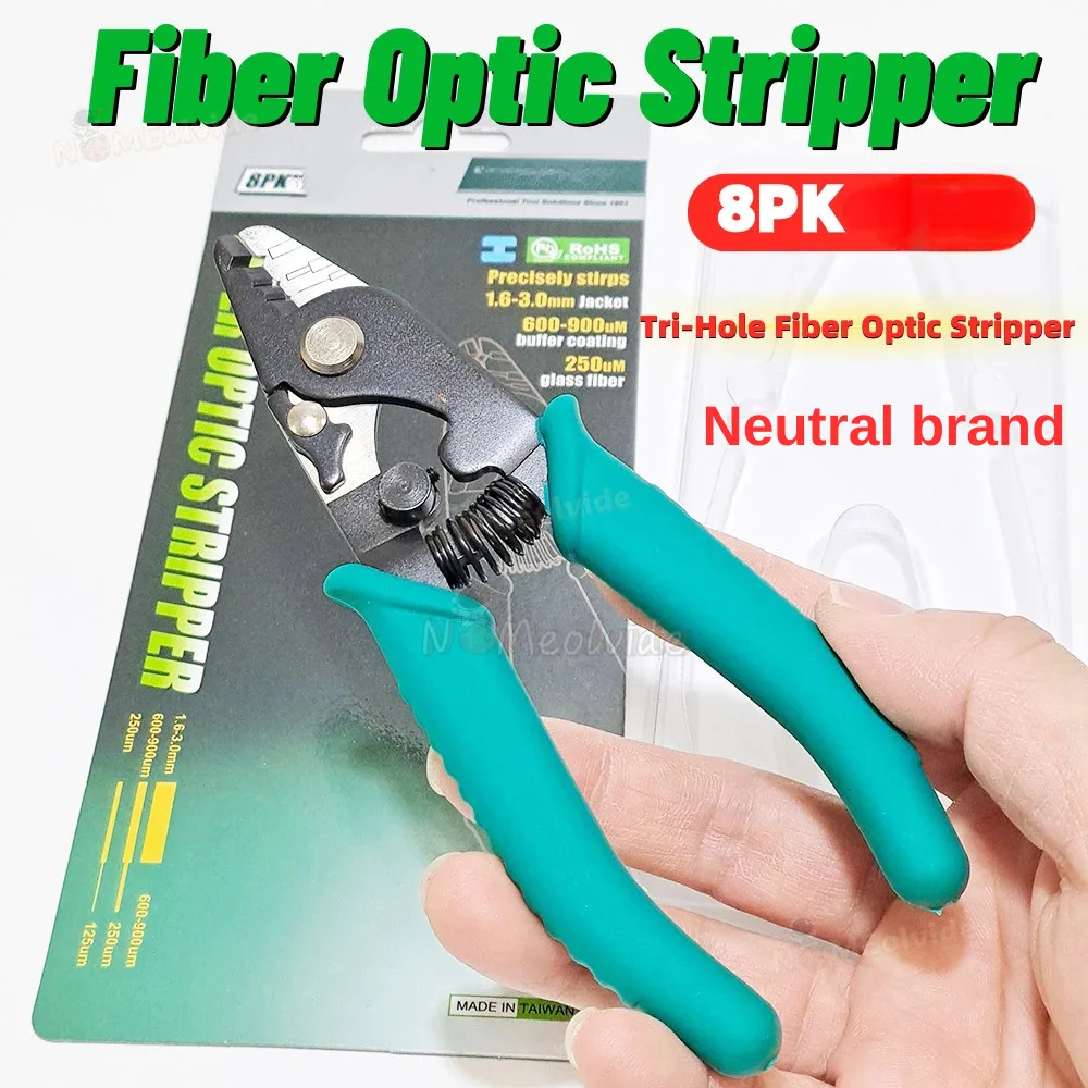 Original-8PK-clamp-Fiber-stripping-pliers-Tri-Hole-Fiber-Optic-Stripper-FTTH-FIber-Wire-stripper ...