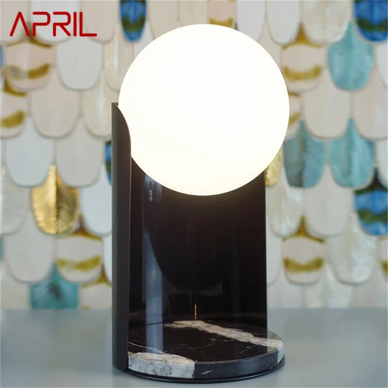 APRIL-Nordic-Table-Lamp-Modern-Glass-Shade-Desk-Light-LED-Home-Decor ...