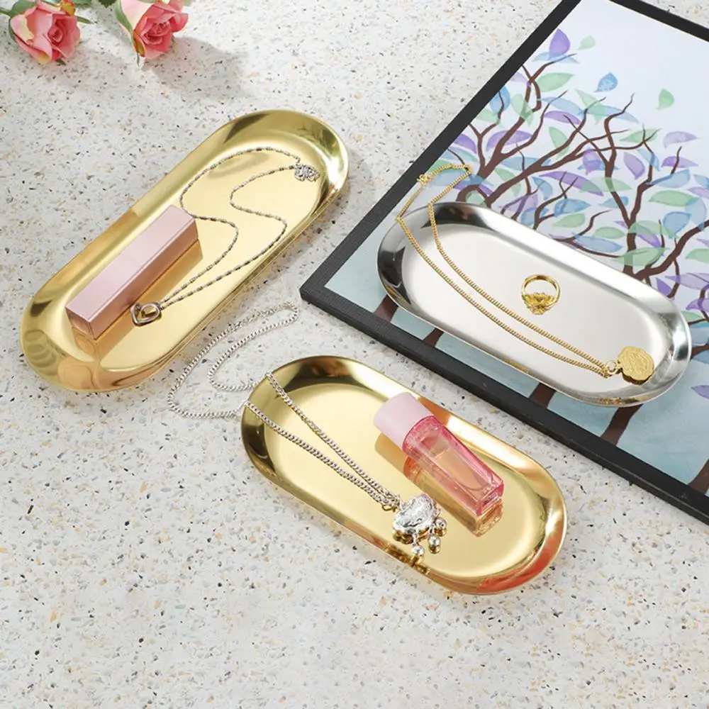 Korean-Style-Stainless-Steel-Storage-Tray-Dessert-Plate-Nut-Fruit-Cake ...