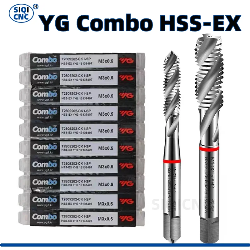 Korea YG-1 HSS-EX T2809 spiral tap M1.6 M2 M2.2 M2.5 M3 M3.5 M4 M5 M6 M8 M10 M12 M14 M16 M18 M20 ...
