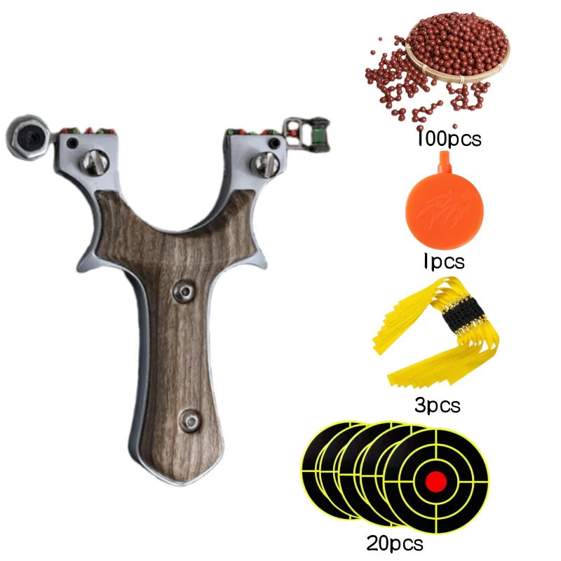 Outdoor Hunting Fast Pressure Slingshot Flat Skin Laser Catapult Alloy ...